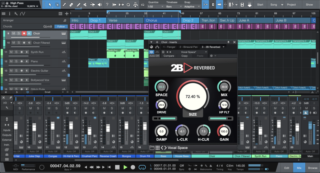 2B Reverbed - 2B Played Music - Creative Audio Plug-ins