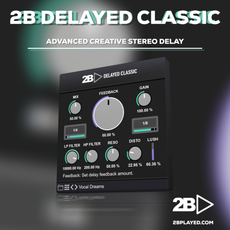 2B Delayed Classic | VST3 for Windows | AU and VST3 for macOS - 2B ...