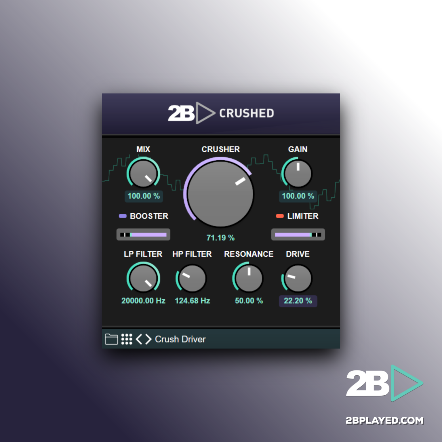2B Crushed - 2B Played Music - Creative Audio Plug-ins