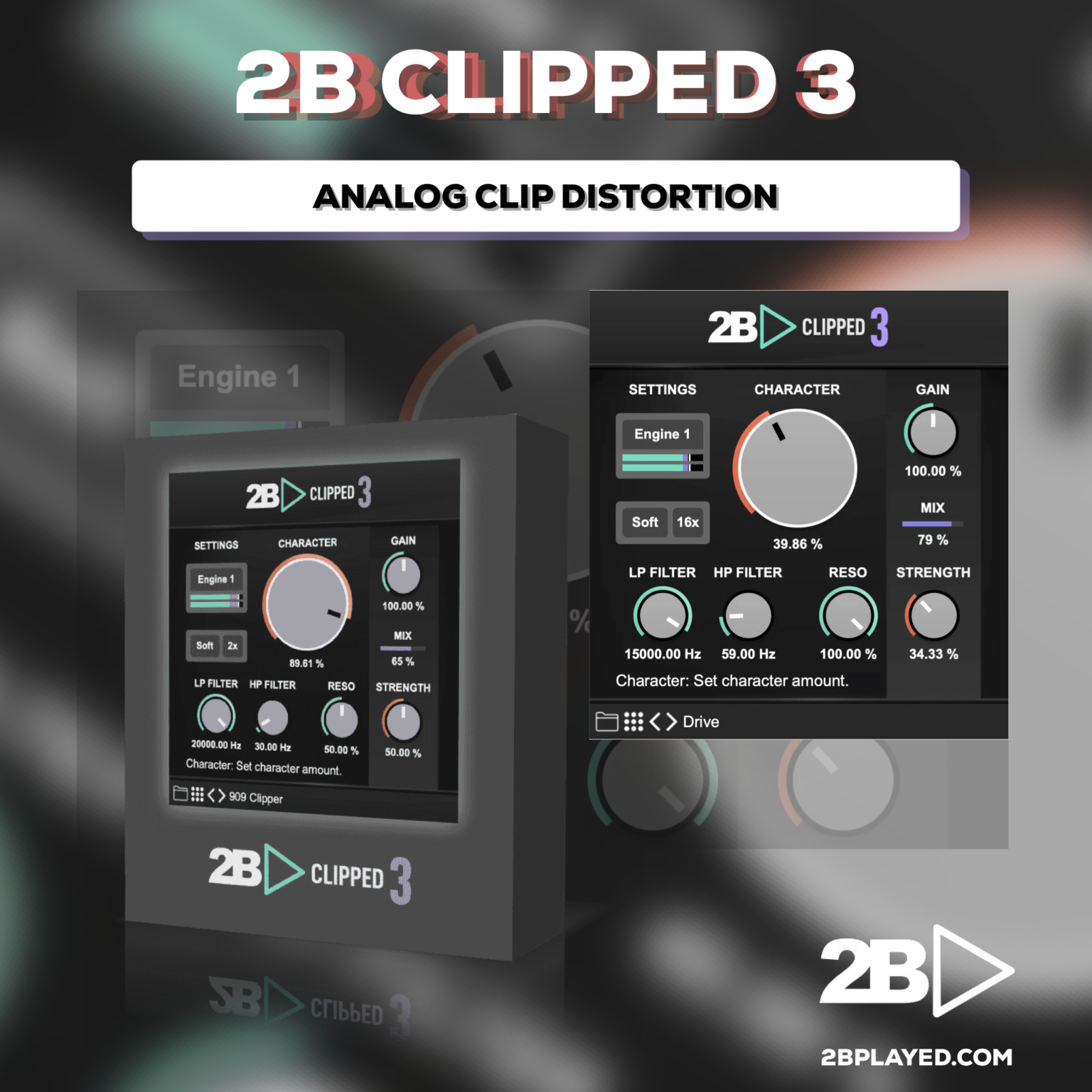 2B Clipped 3 | VST3 for Windows | AU and VST3 for macOS - 2B Played Music